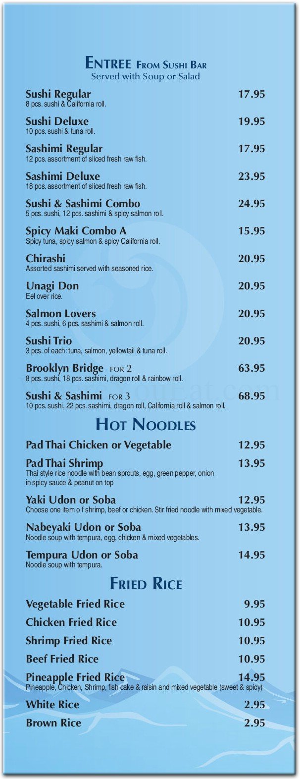 Ocean Sushi Restaurant in Staten Island / Menus & Photos