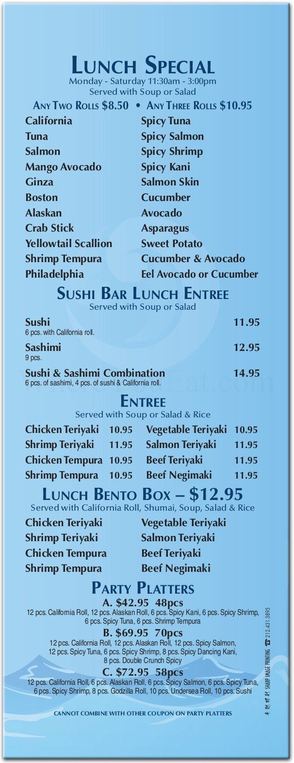 Ocean Sushi Restaurant in Staten Island / Official Menus & Photos