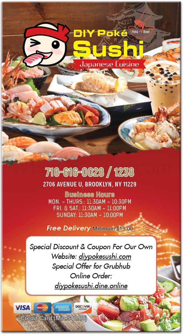 DIY Poke Sushi Restaurant in Brooklyn / Official Menus & Photos