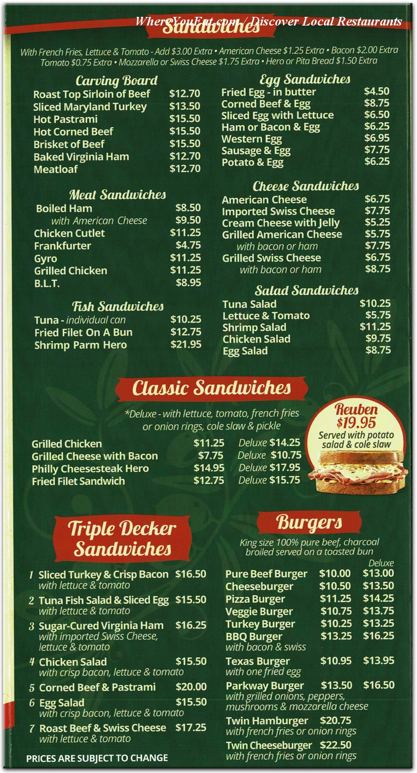 Parkway Restaurant Restaurant in Brooklyn / Menus & Photos