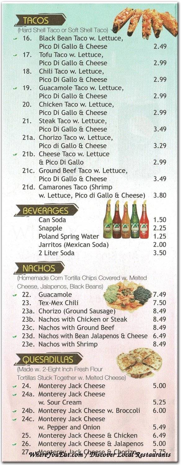 Fresh Tortillas Restaurant in Staten Island / Official Menus & Photos