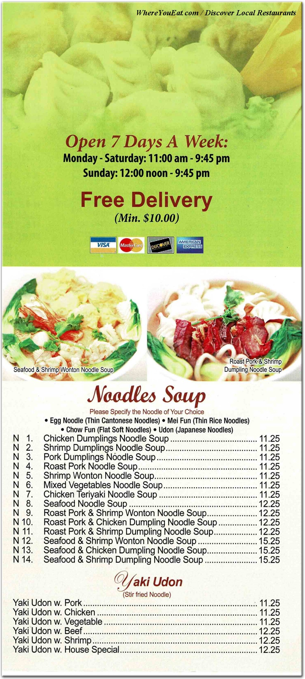 Ho Wok Szechuan Restaurant in Staten Island / Menus & Photos