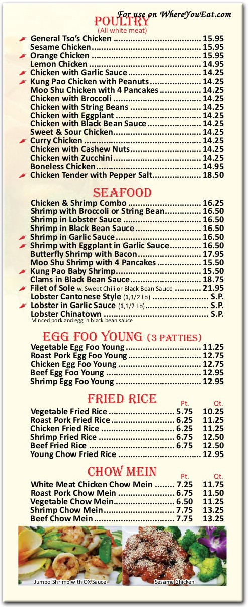 Jac Mao Restaurant in Staten Island / Official Menus & Photos
