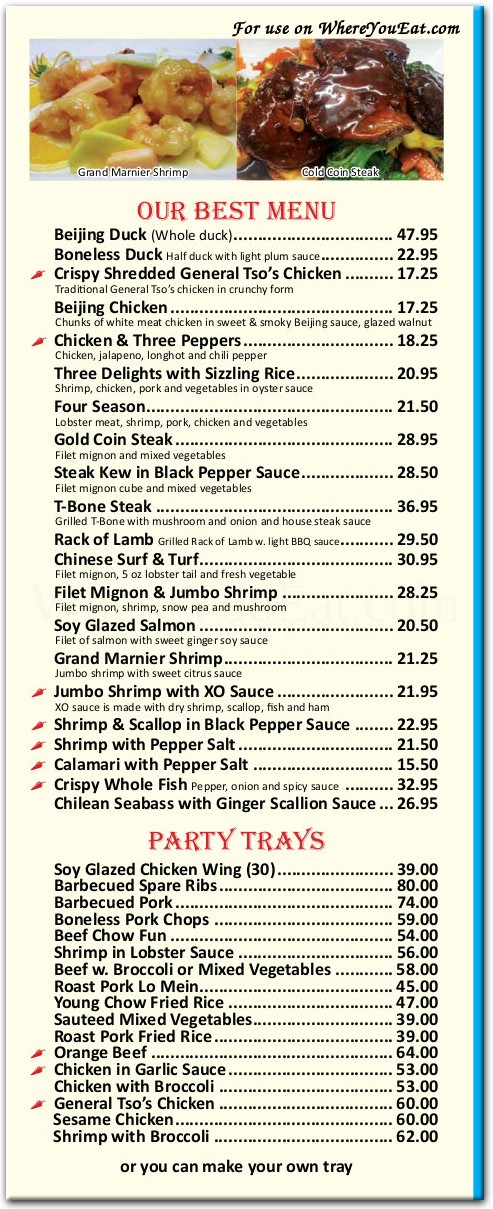 Jac Mao Restaurant in Staten Island / Official Menus & Photos