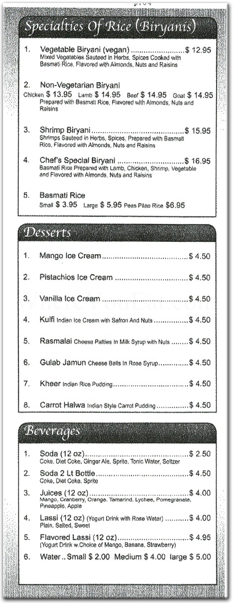 Taste of India II Restaurant in Staten Island / Official Menus & Photos