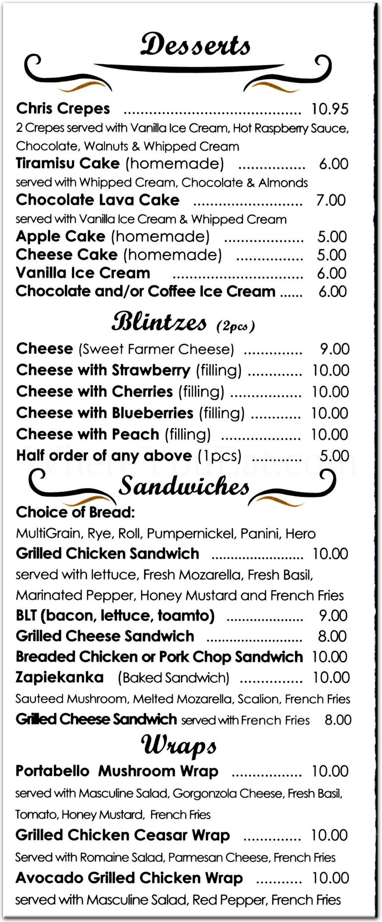 Chris's Restaurant Restaurant in Brooklyn / Menus & Photos